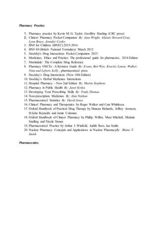 Pharmacy book | DOCX
