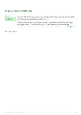 Pharmacy business plan example | PDF