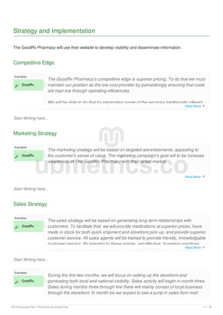 Pharmacy business plan example | PDF