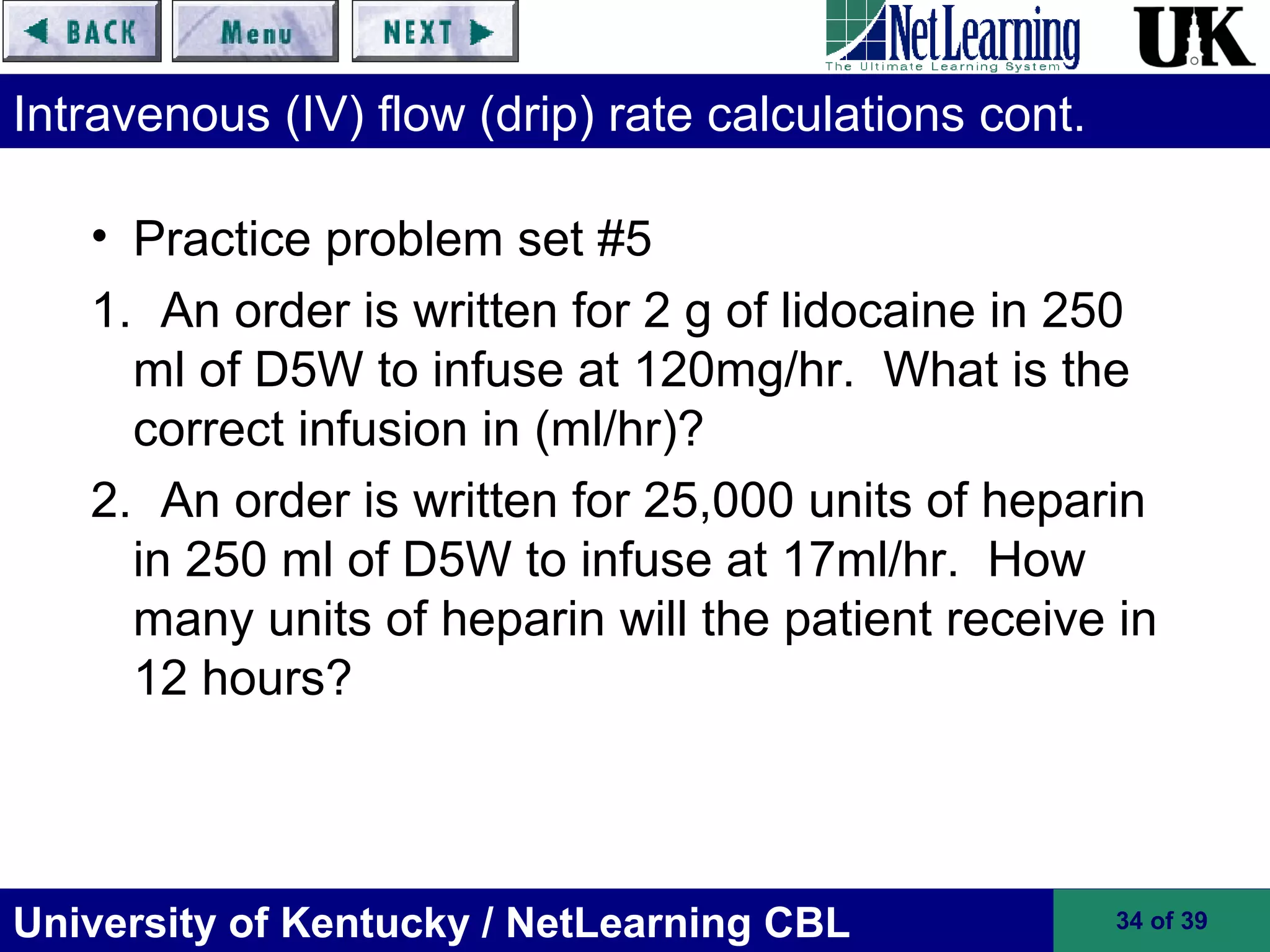 Pharmacy calculations | PPT