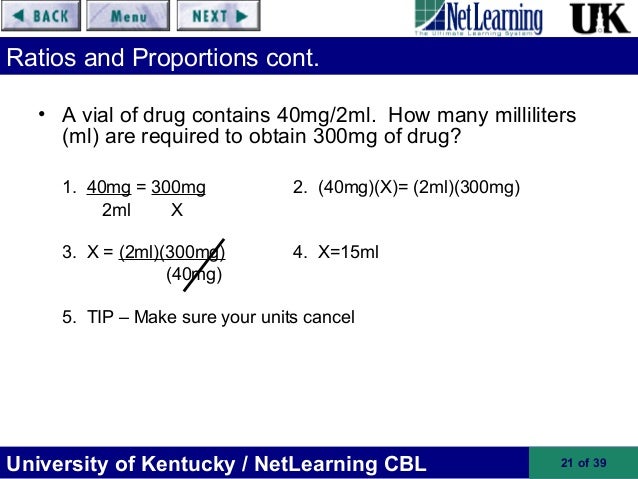 Pharmacy calculations