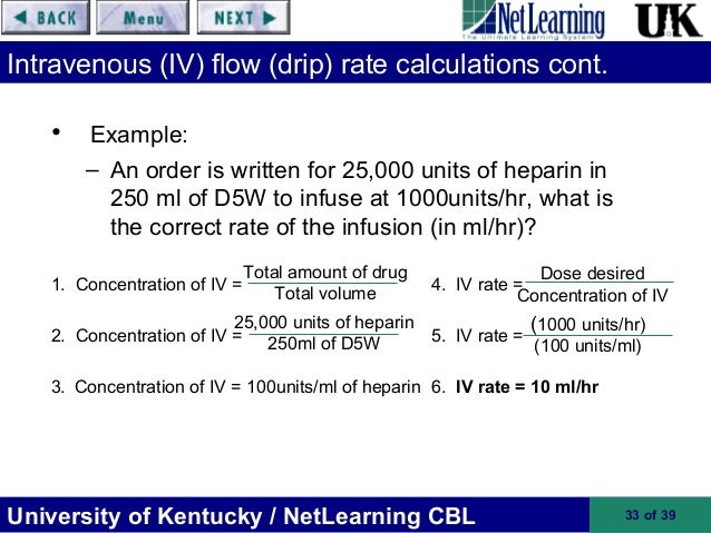 Pharmacy calculations