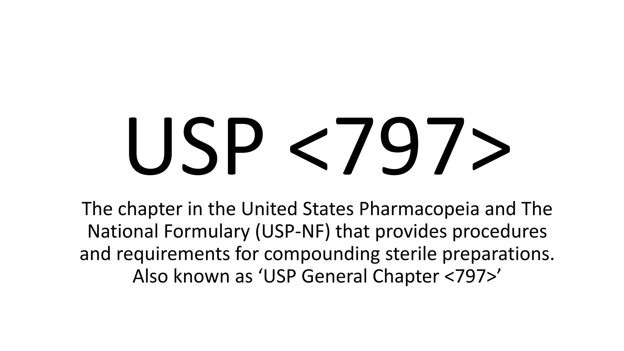 Pharmacy cleanroom terminology | PPTX