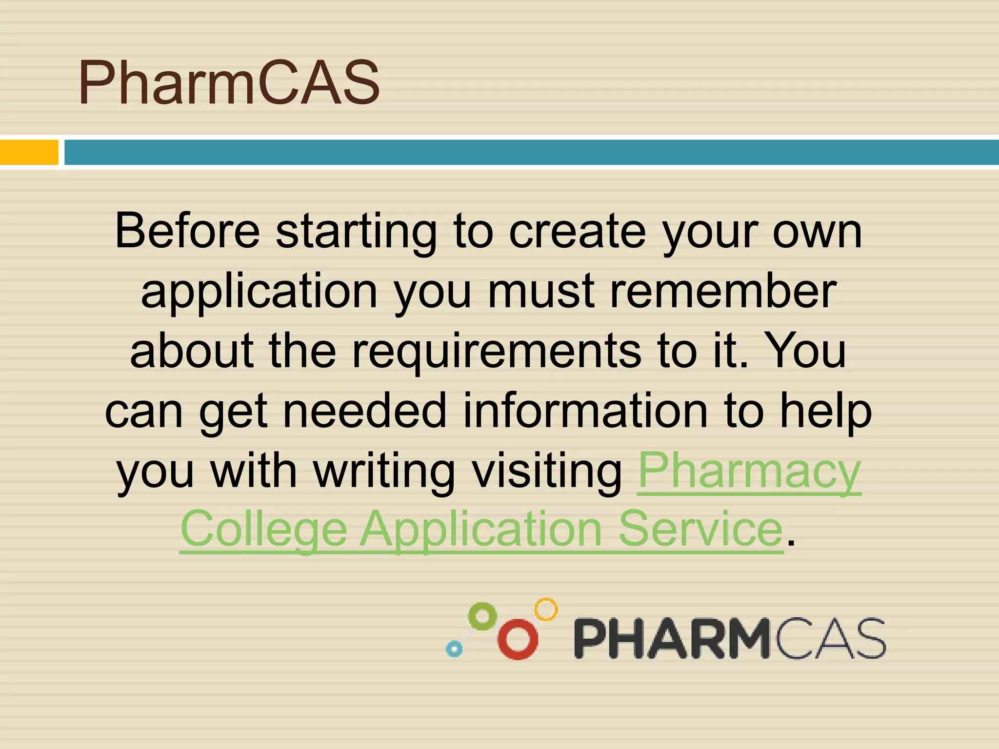 Pharmacy College Application | PPTX