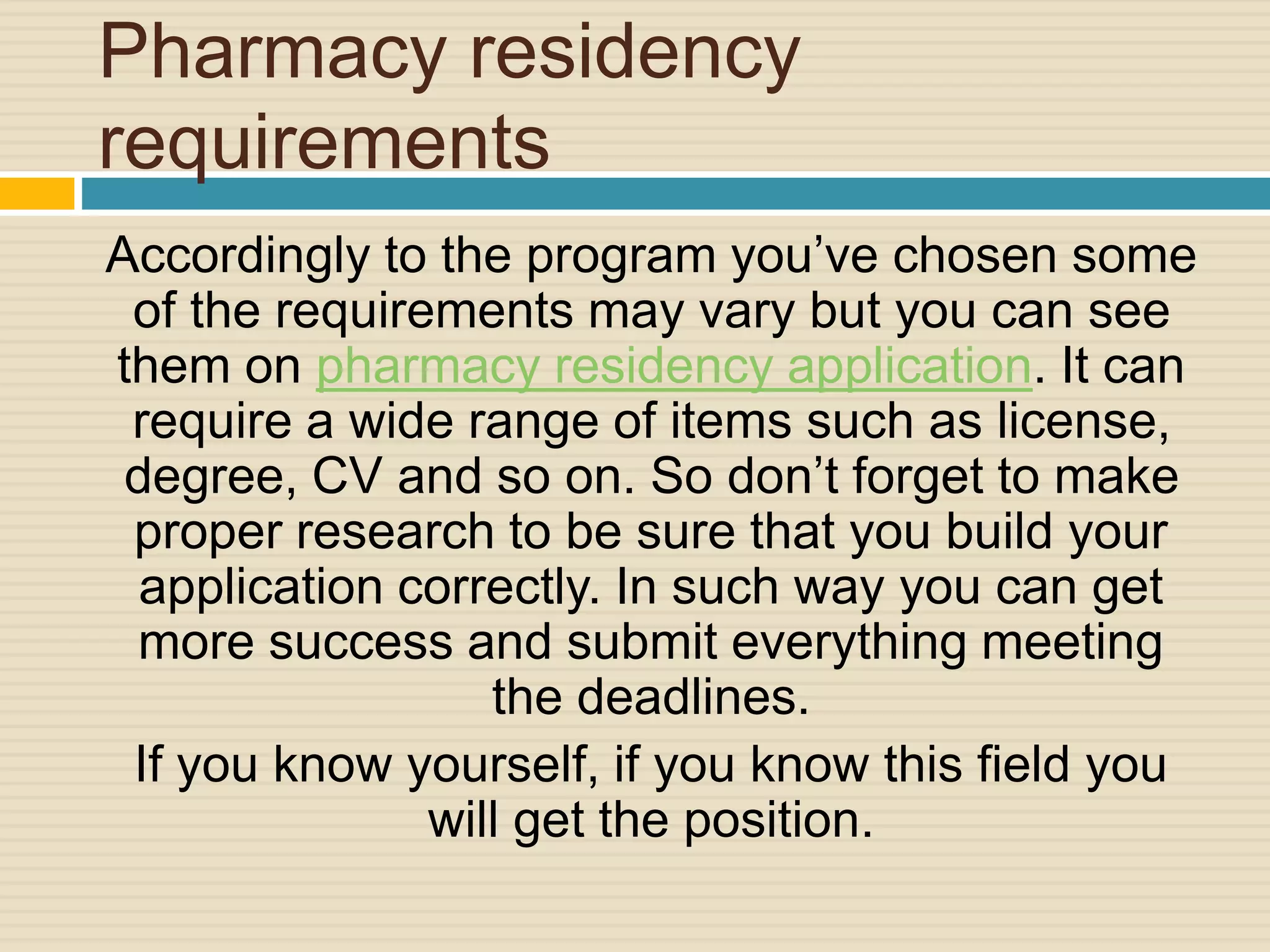 Pharmacy College Application | PPTX
