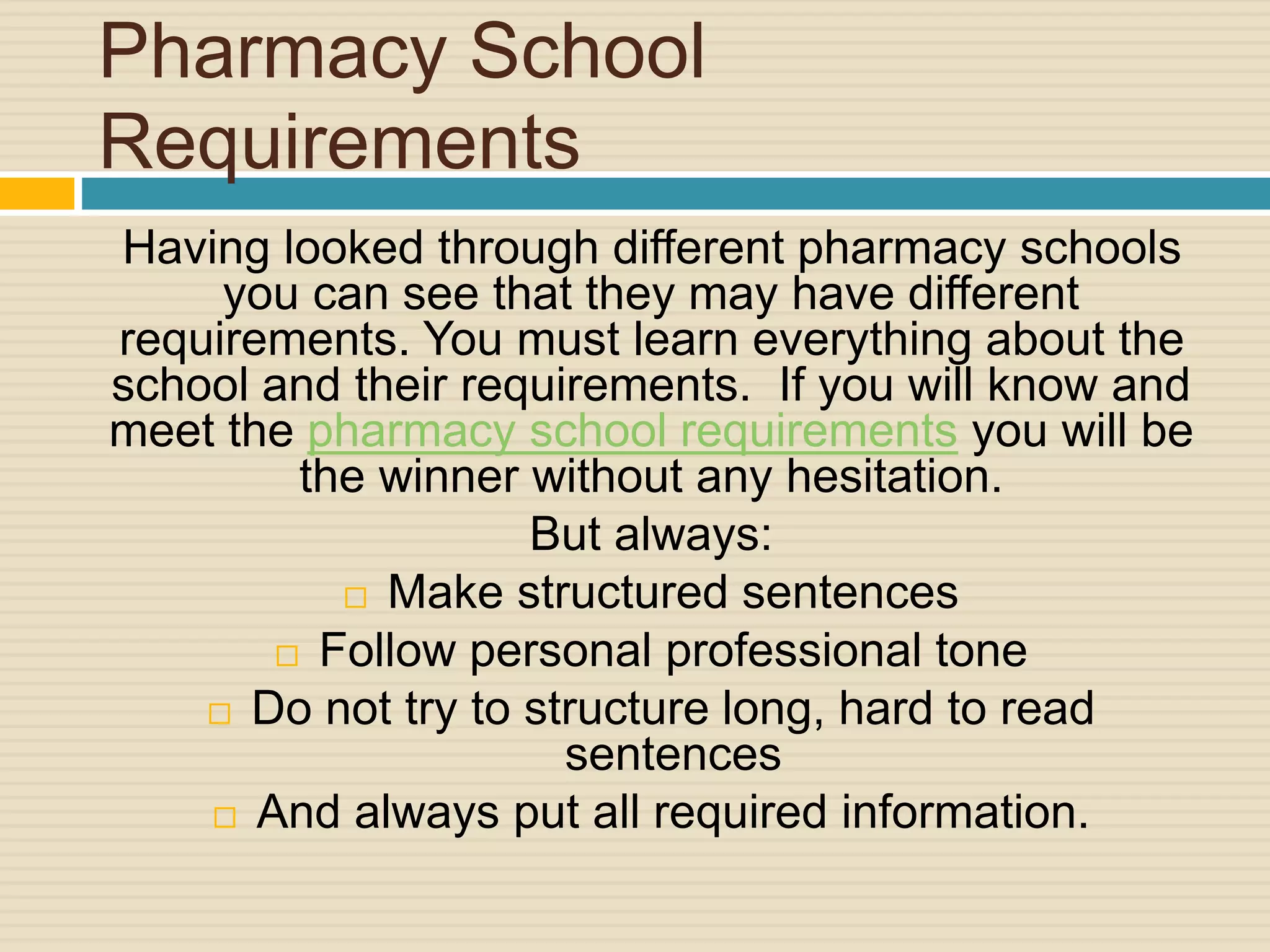 Pharmacy College Application | PPTX