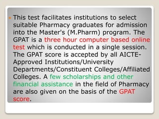 Pharmacy exam | PPTX