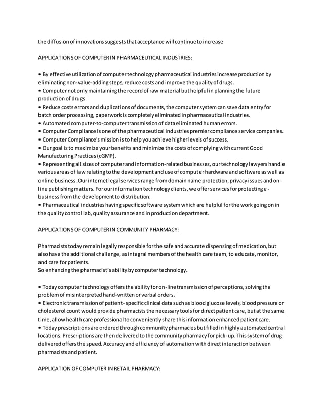 Pharmacy field presentation kiu | PDF