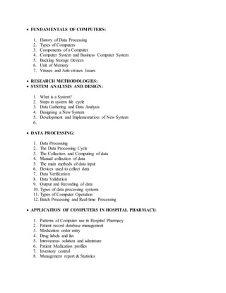 Pharmacy field presentation kiu | DOCX