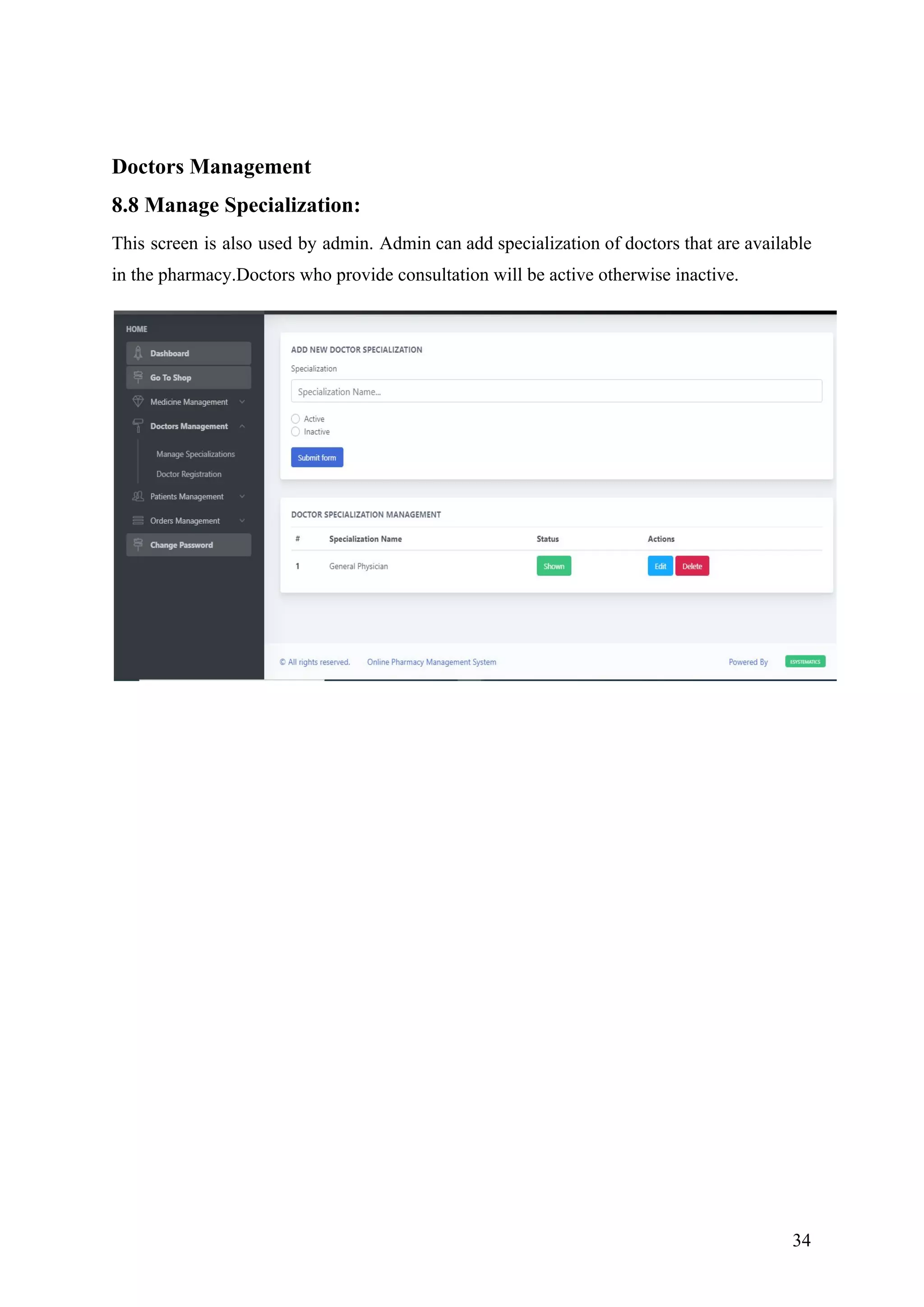 Pharmacy management system fyp documentation | PDF