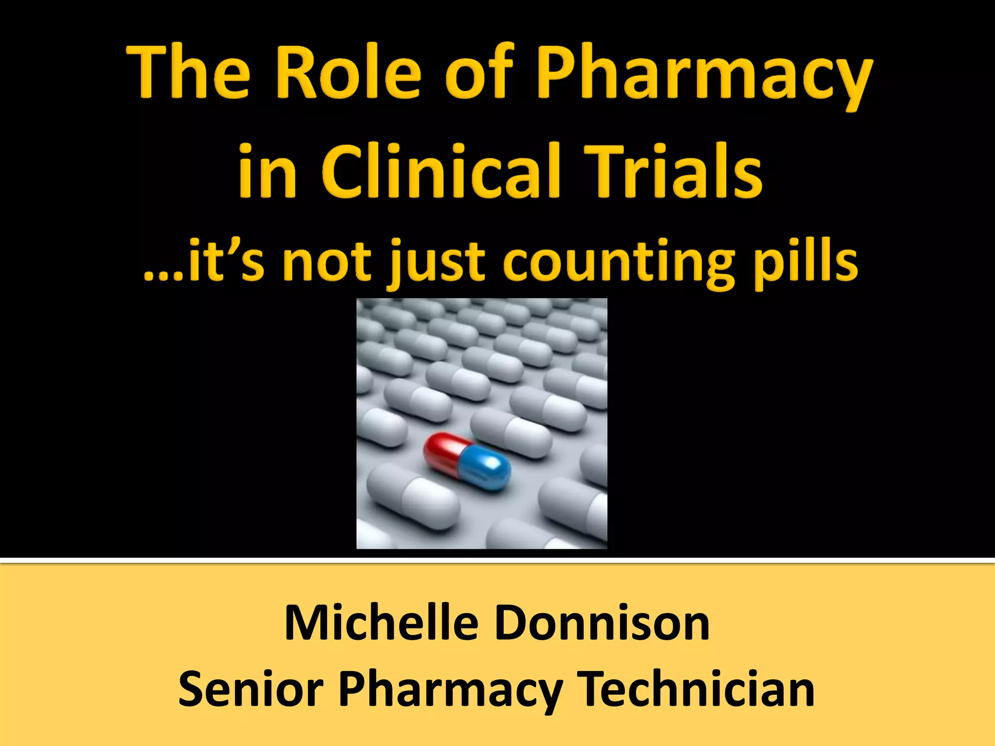 Pharmacy in clinical trials | PDF