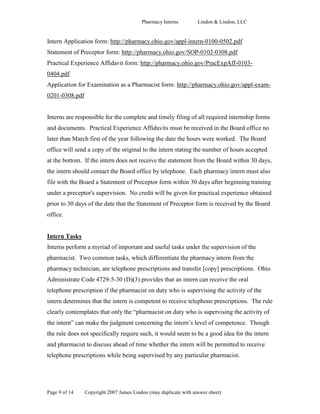 Pharmacy Interns | PDF