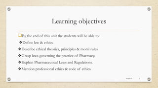 Pharmacy law and ethics PPT.pdf.......... | PDF