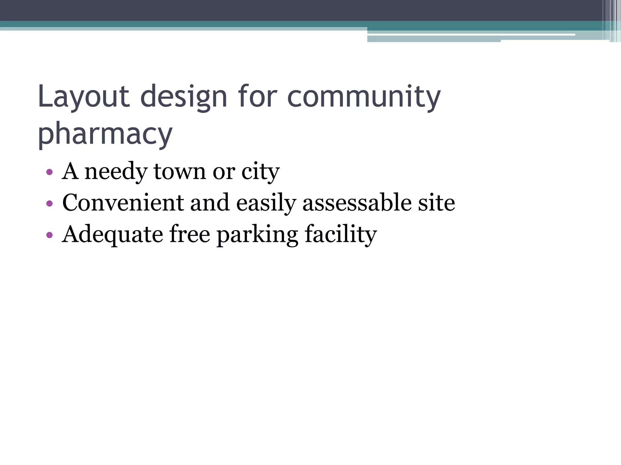 Pharmacy layout design | PPTX