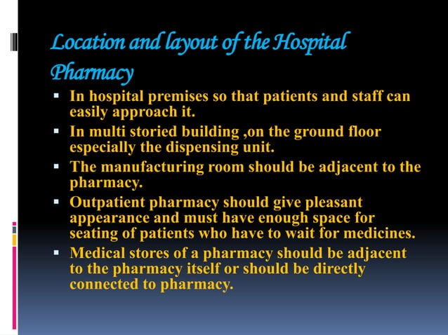 Pharmacy layout ppt | PPTX | Pharmaceutical Industry | Industries