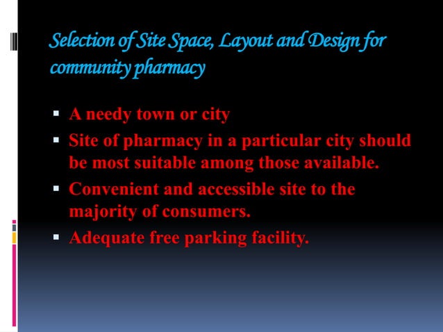 Pharmacy layout ppt | PPTX | Pharmaceutical Industry | Industries