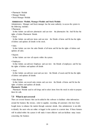 Pharmacy management system | DOCX