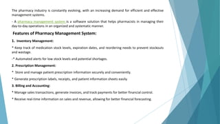 Pharmacy Management System Software..... | PPTX
