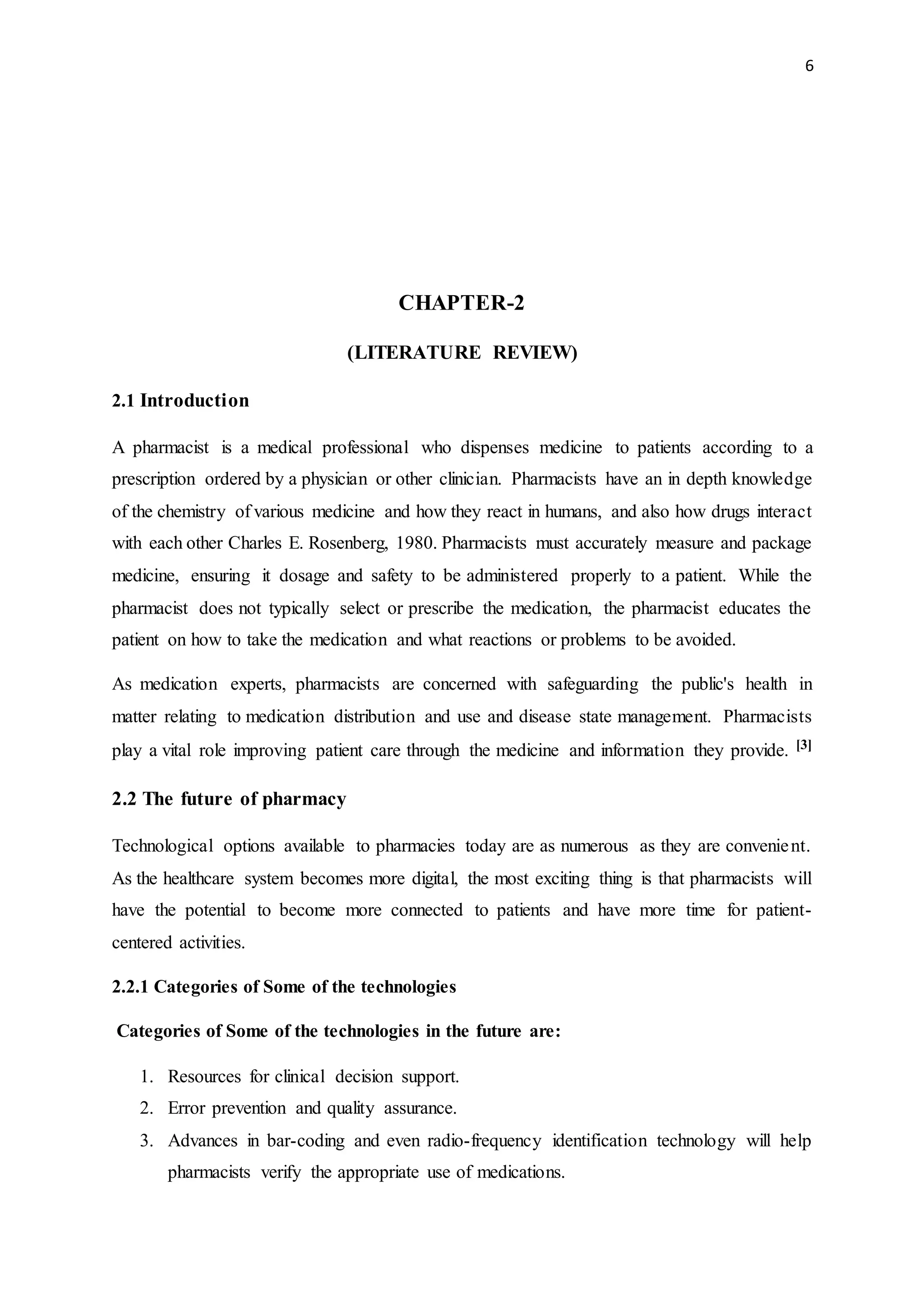 Pharmacy management system project report | DOCX