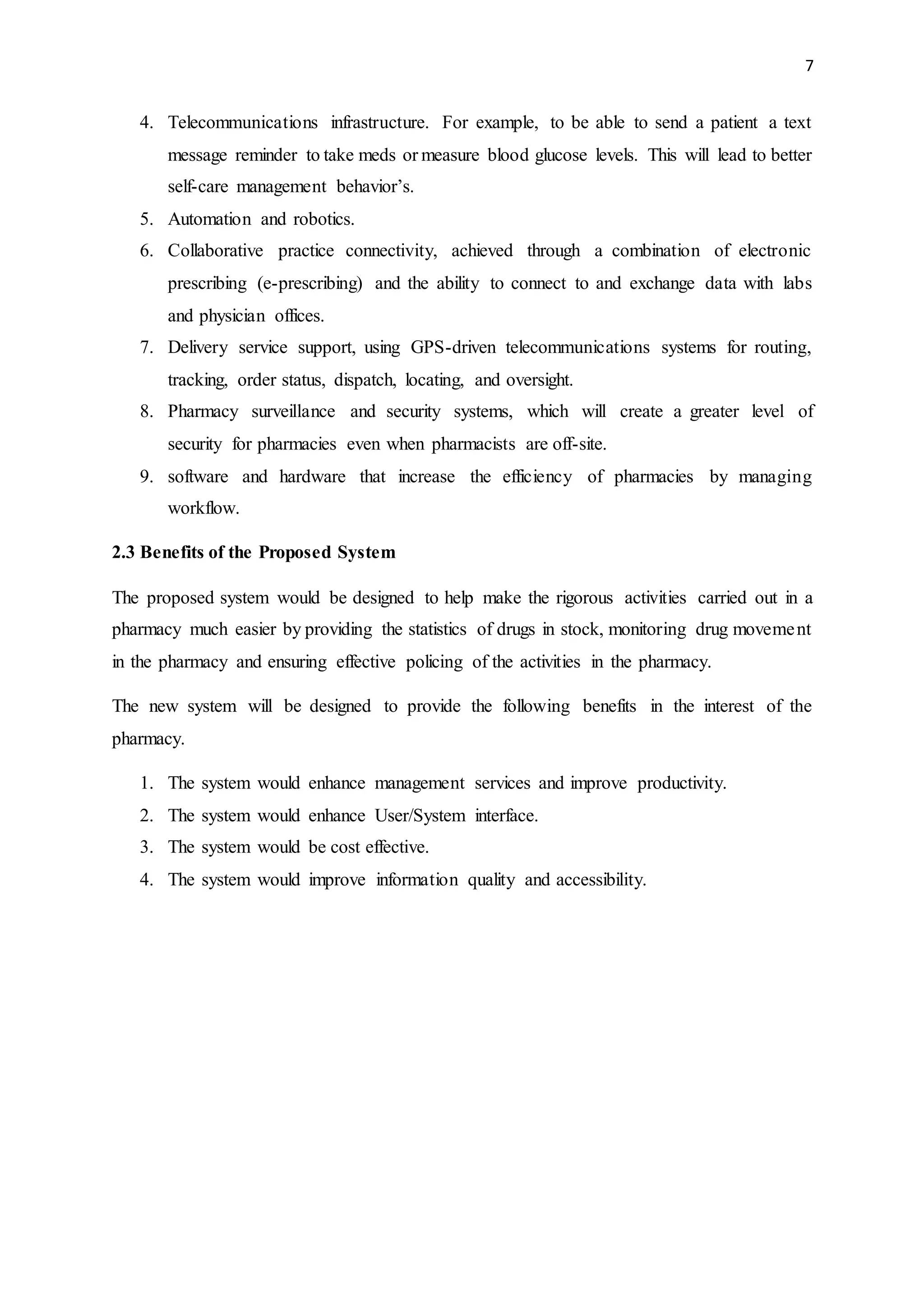 Pharmacy management system project report | DOCX