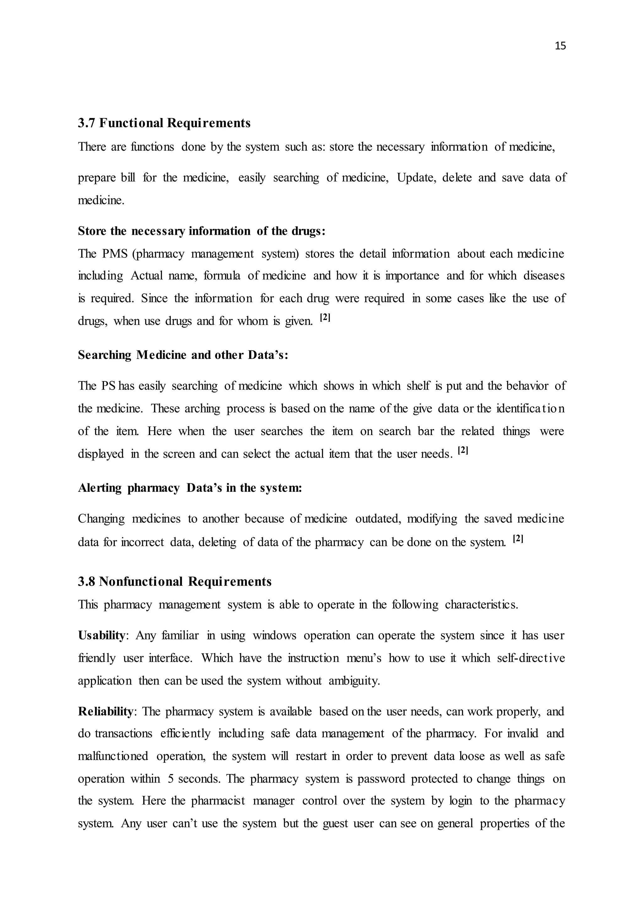 Pharmacy management system project report | DOCX