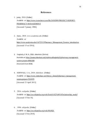 Pharmacy management system project report | DOCX