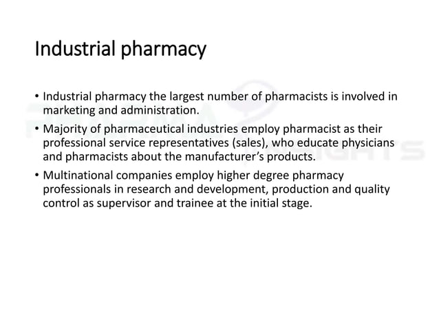 PHARMACY ORIENTATION.ppt | Pharmaceutical Industry | Industries