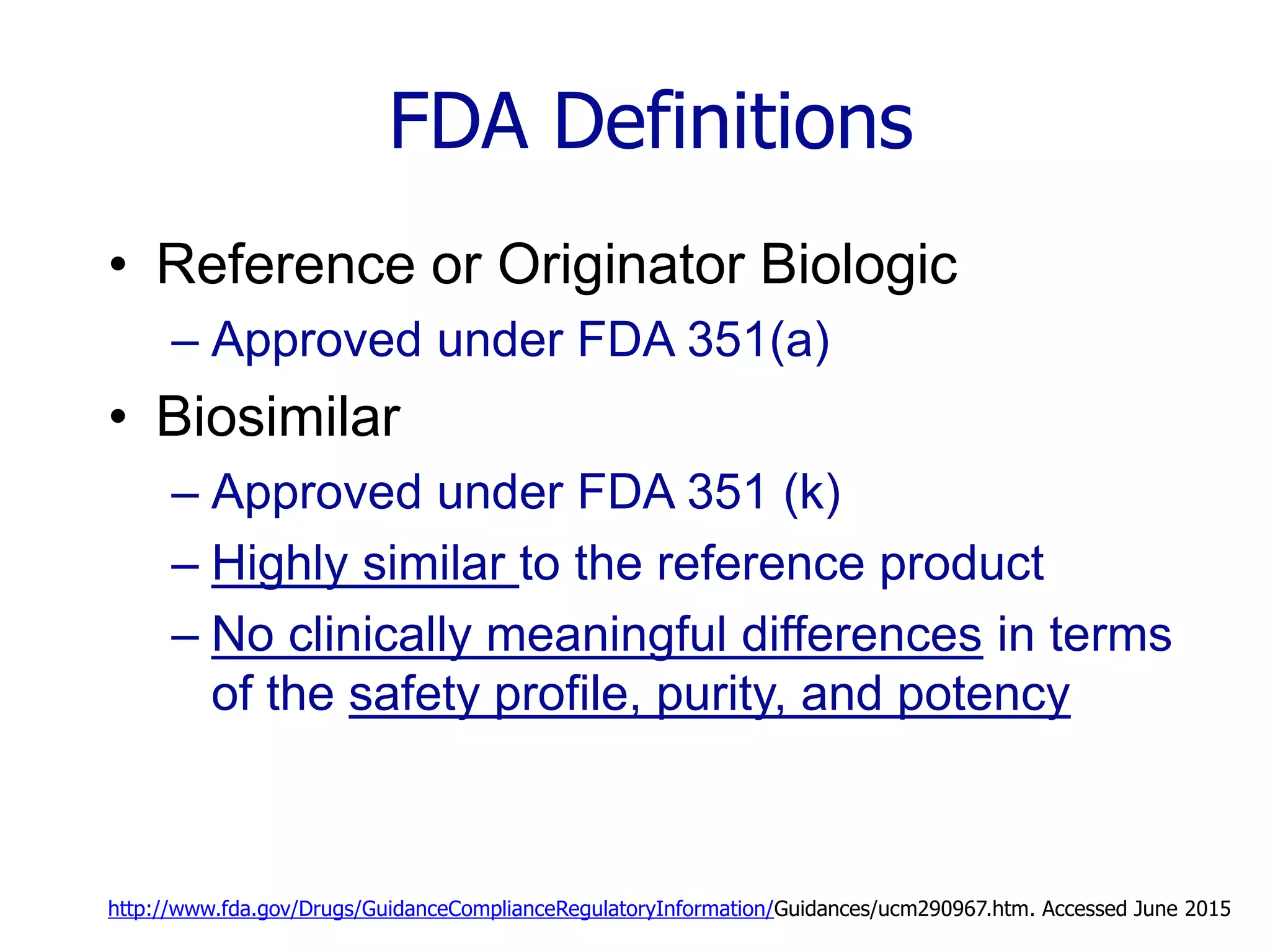 Biosimilar Drugs: Overview and Regulatory Issues | PPTX