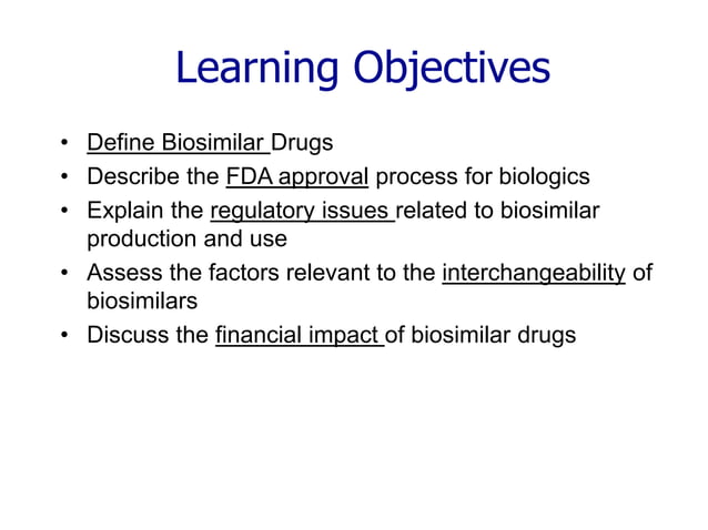 Biosimilar Drugs: Overview and Regulatory Issues | PPTX | Endocrine and ...