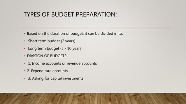 Budget preparation and implementation | PPTX