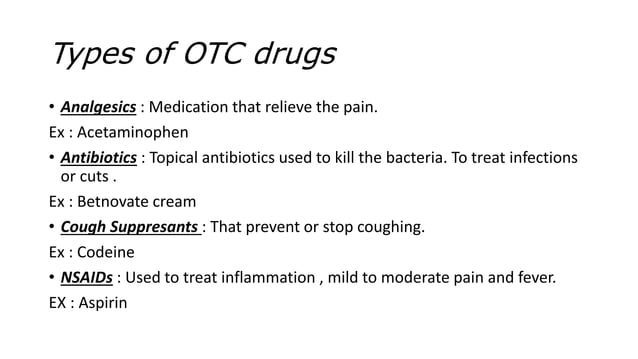 OTC sales | PPTX | Herbs and Supplements | Alternative Medicine