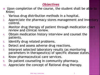 Pharmacy Practice Syllabus Copy | PPT