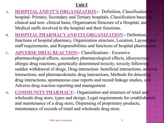Pharmacy Practice Syllabus Copy | PPT