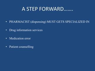 Pharmacy practice in india | PPTX