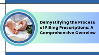 Pharmacy Prescription Filling Services | PPT