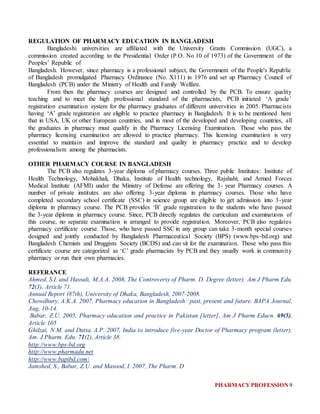 Pharmacy profession | DOCX