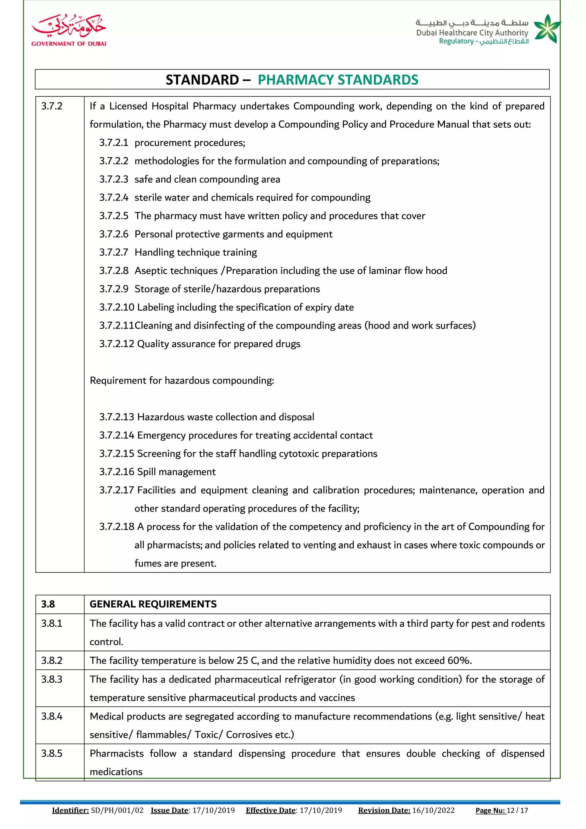 Pharmacy Standards | PDF