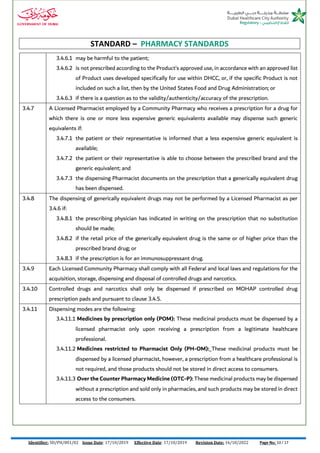 Pharmacy Standards | PDF