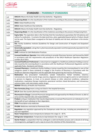 Pharmacy Standards | PDF