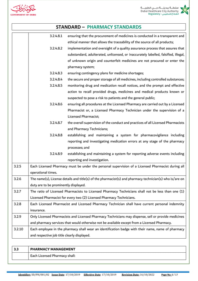 Pharmacy Standards | PDF