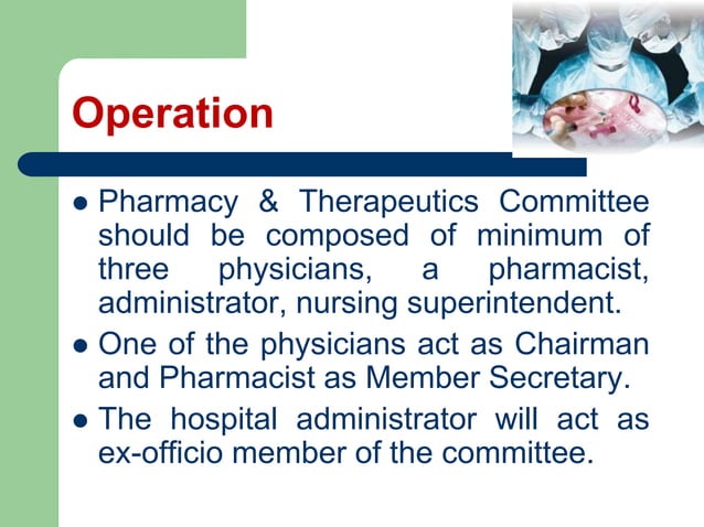 Pharmacy & Therapeutics Committee.ppt | Substance Abuse | Diseases and ...
