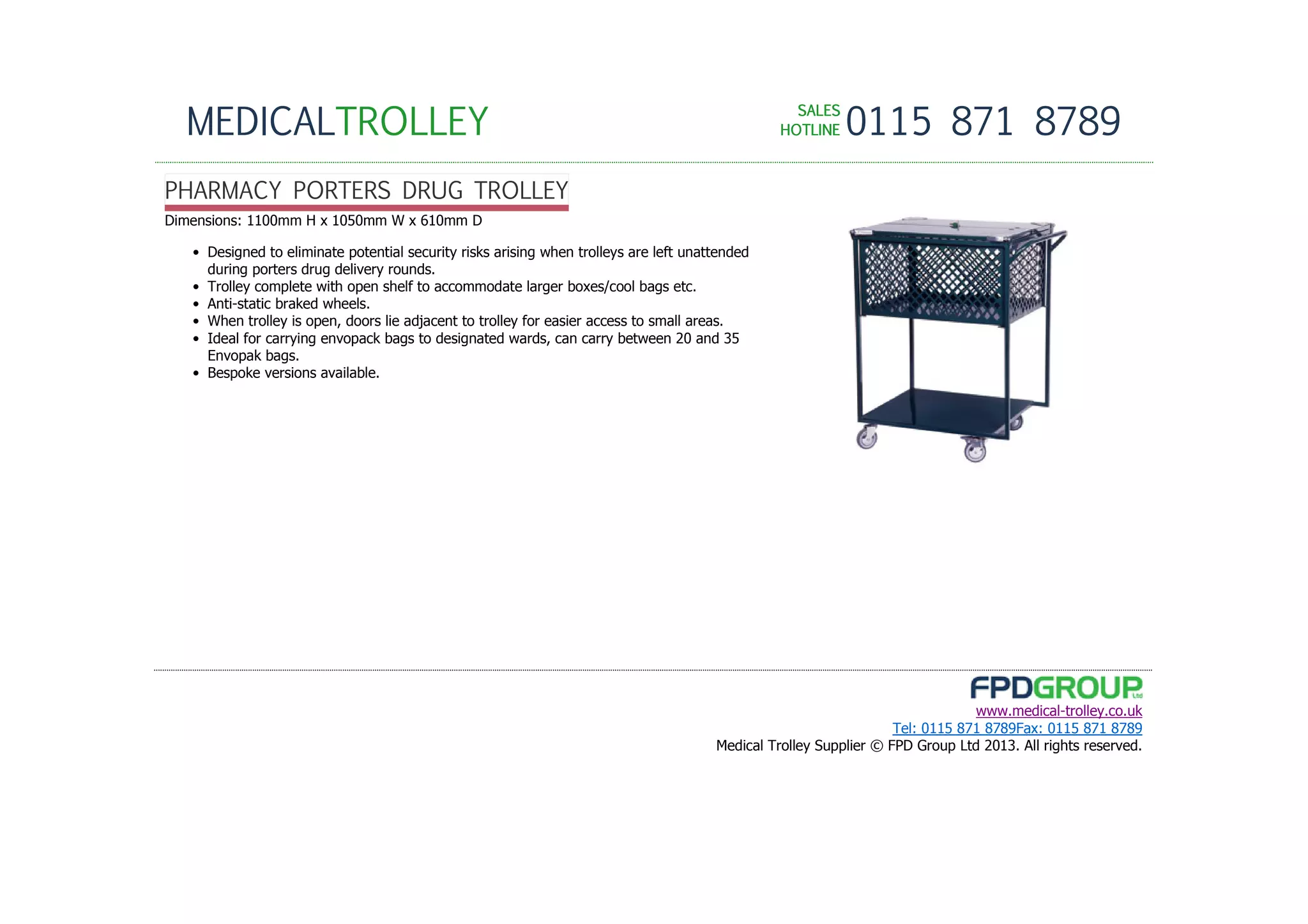 Pharmacy Trolley Brochure | PDF