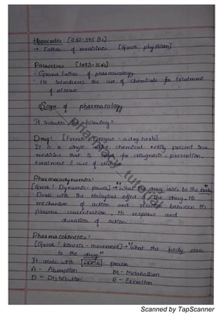 Pcology-1 handwritten notes | PDF