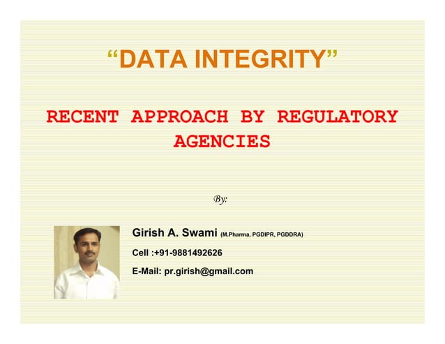 Pharma data integrity | PDF | Databases | Computer Software and Applications