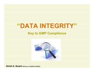 Pharma data integrity | PDF