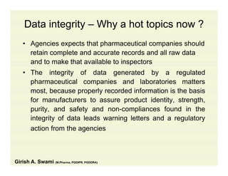 Pharma data integrity | PDF