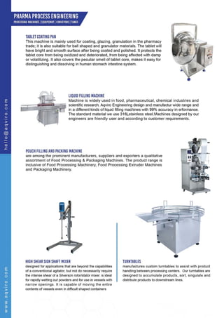 Pharmaceutical Process Equipment Engineering | PDF