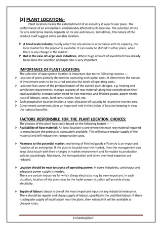 Pharma factory location | PDF