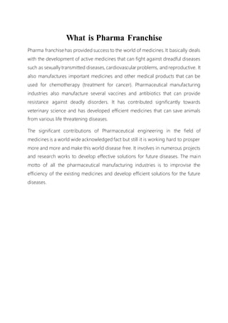 Pharma franchise | DOCX