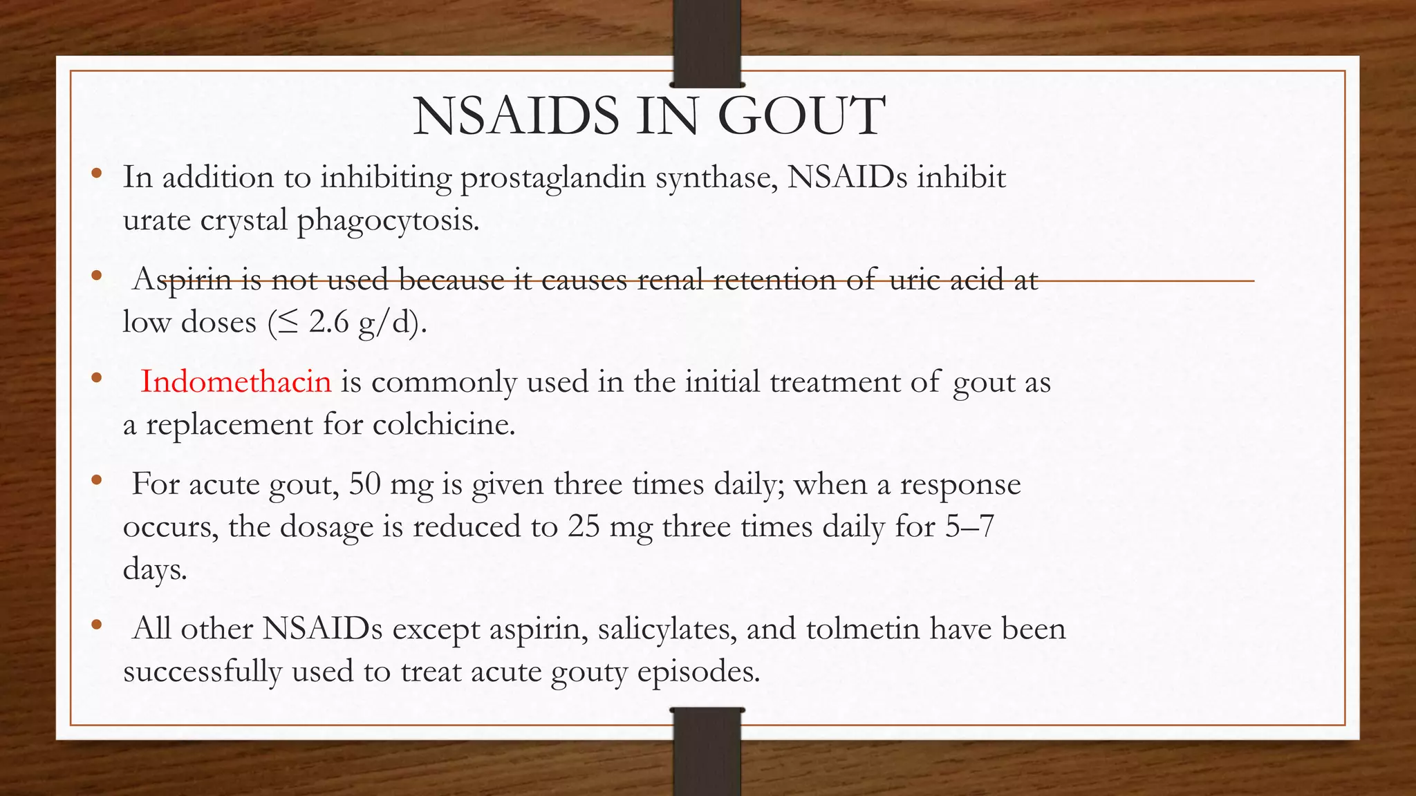 Pharmacology of gout | PPTX